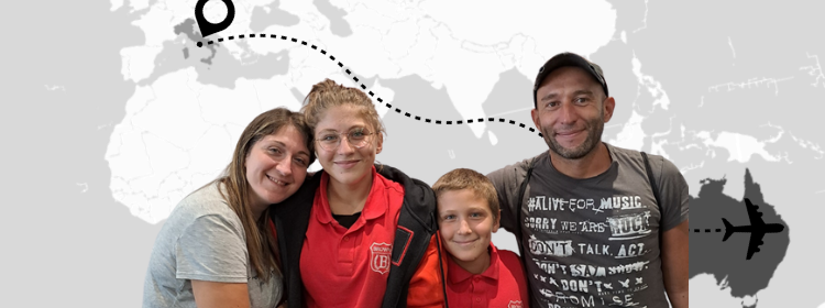 An Italian family travel and study in Australia together